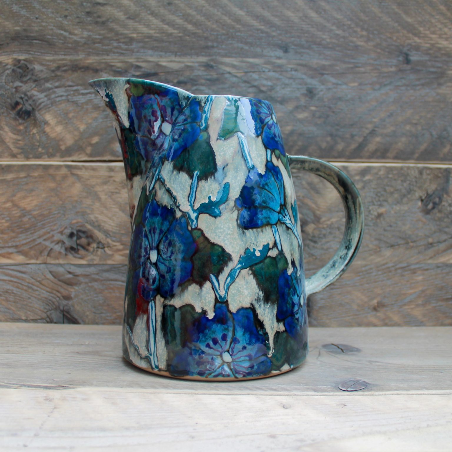 Blue Roses of Sharon Toucan Jug | Grayshott Pottery