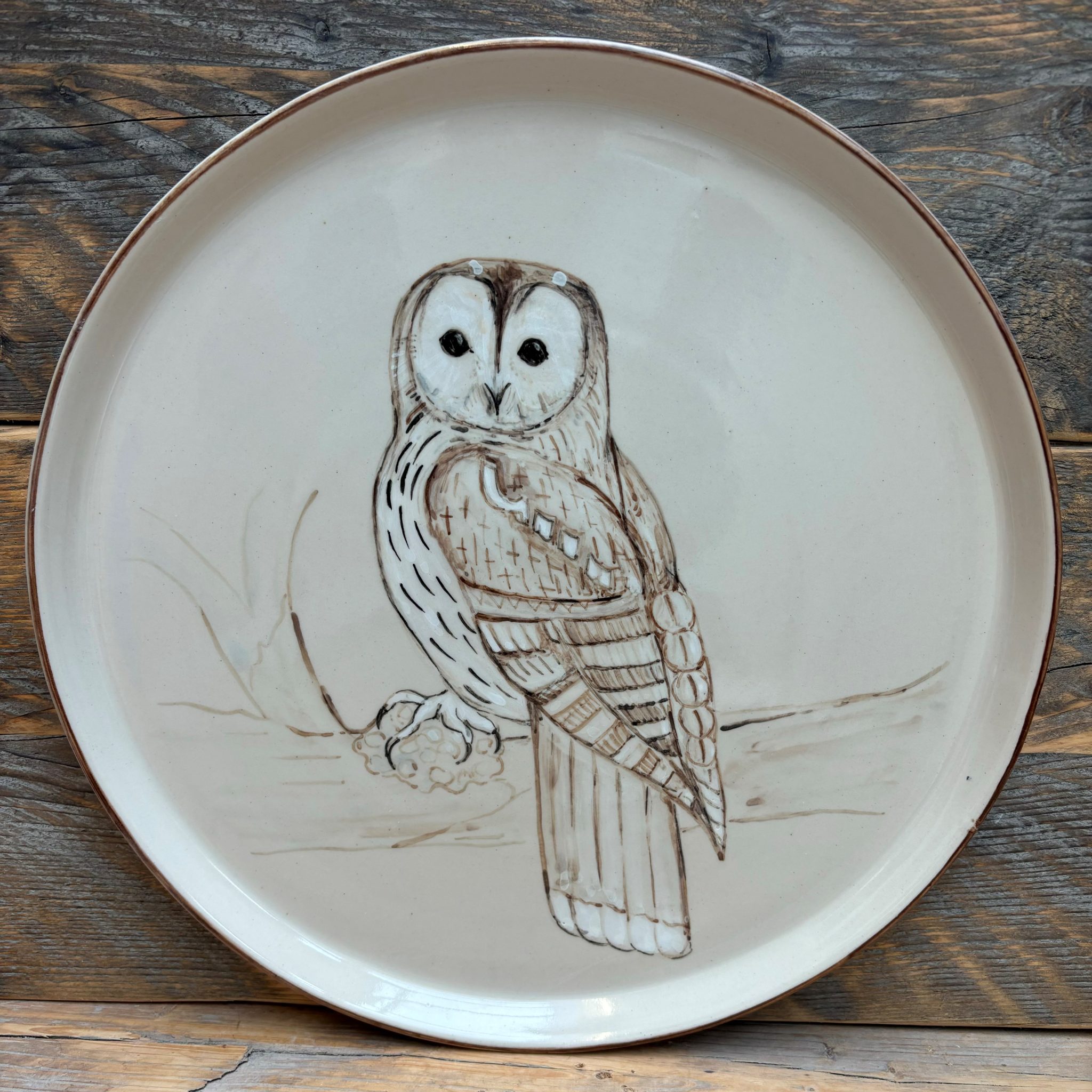 Owl Platter | Grayshott Pottery